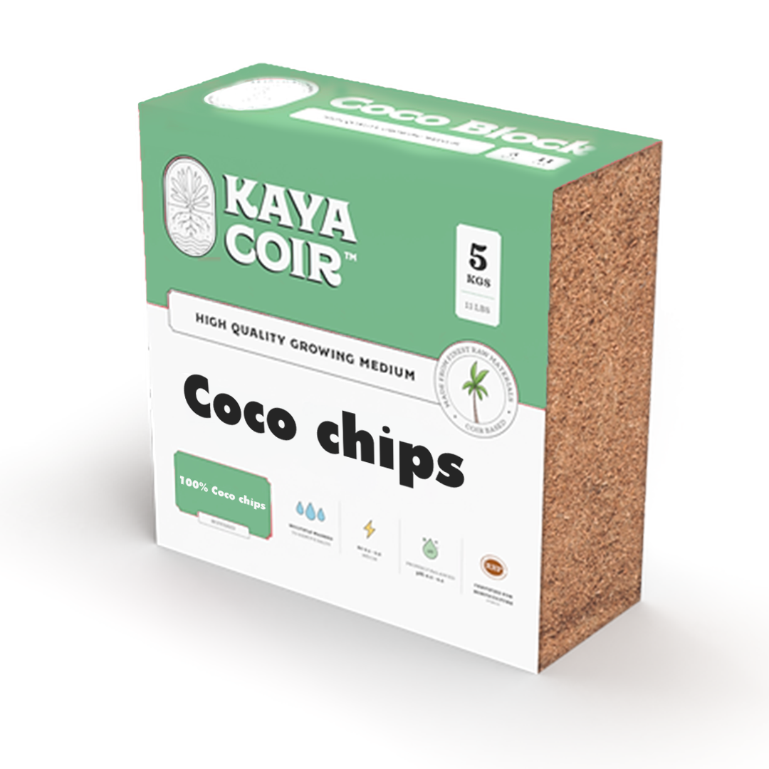 Kaya Coir Coco Chips Block 5kg | Compressed Coco Coir