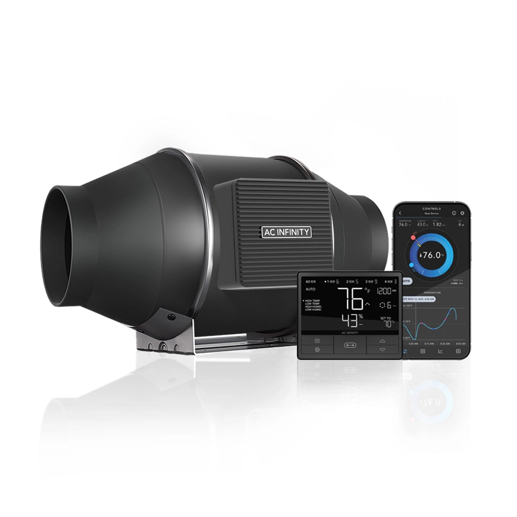 AC Infinity Cloudline T Series + Controller 69 Pro | Smart Inline Fan